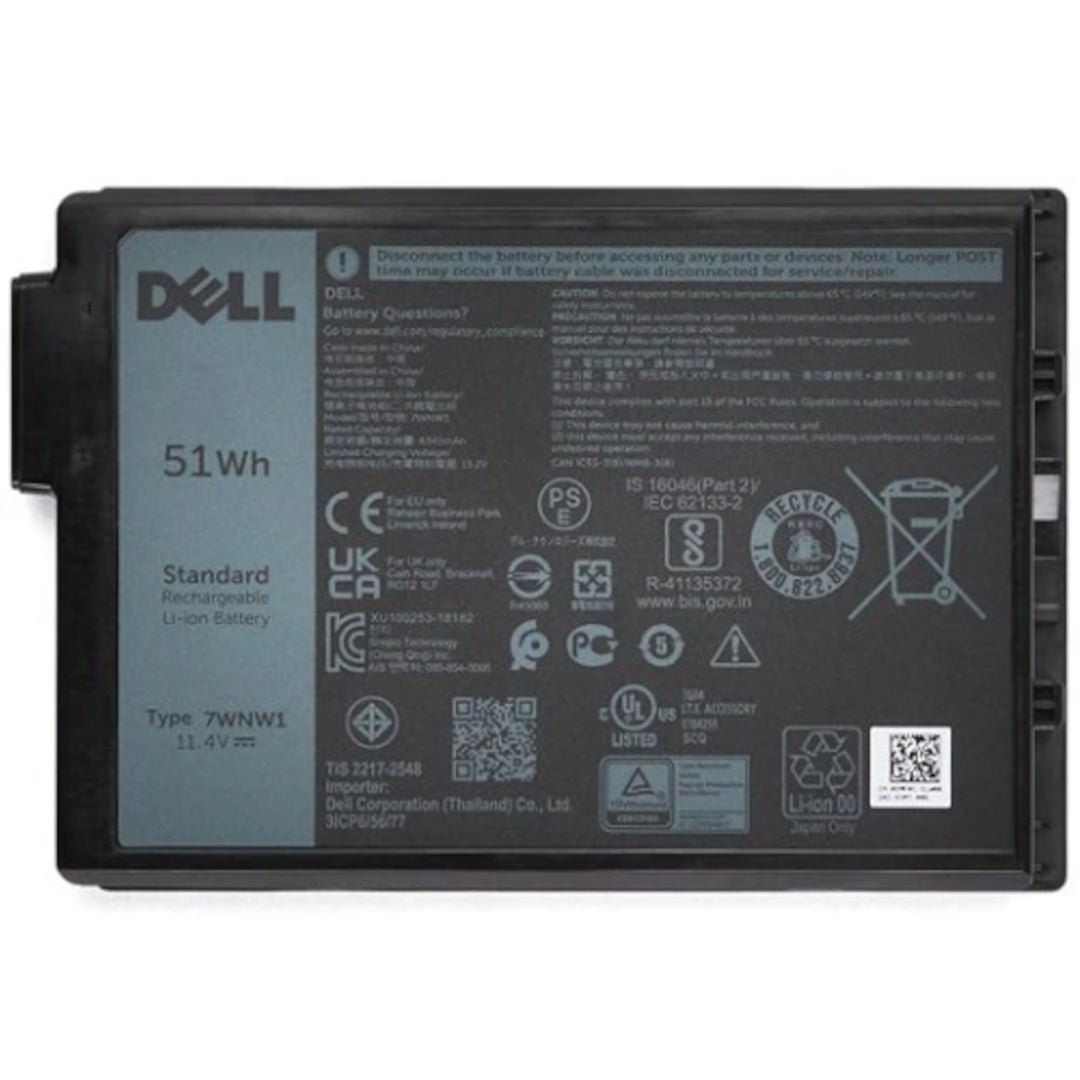 Geniune Dell 11.4V 51WHR LI-ION BATTERY for Model: LATITUDE RUGGED 5420 ...